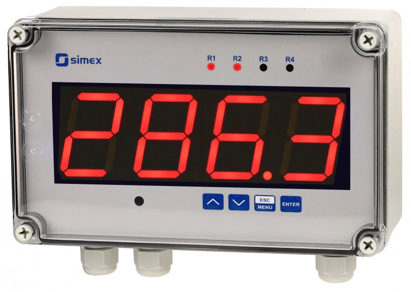 Universal analog input digital wall meter SUR-94 - simex.pl